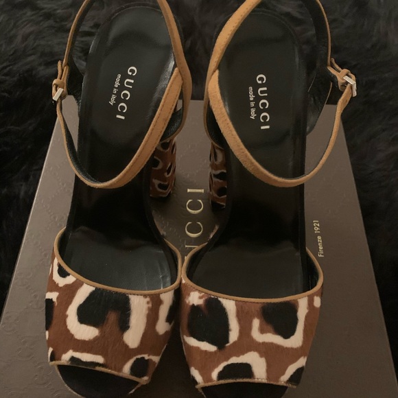 Gucci | Shoes | Gucci Platform Animal Print Cow Hair Leather | Poshmark